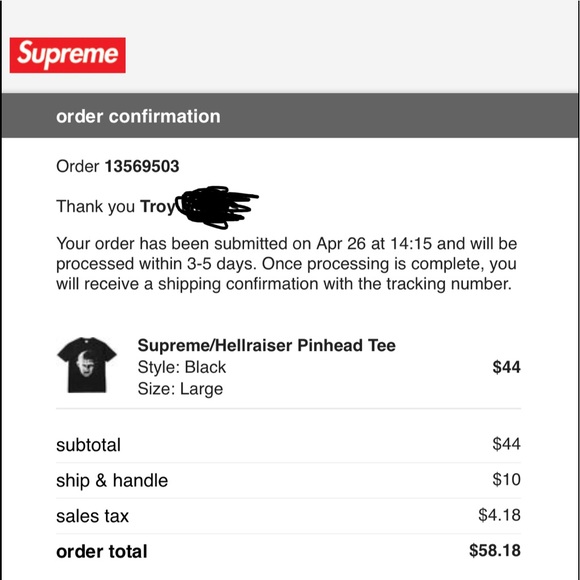 Supreme | Shirts | Supremehellraiser Pinhead Tee | Poshmark